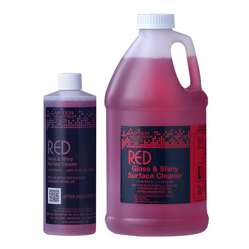 Red Glass & Shiny Surface Cleaner - Apter Industries